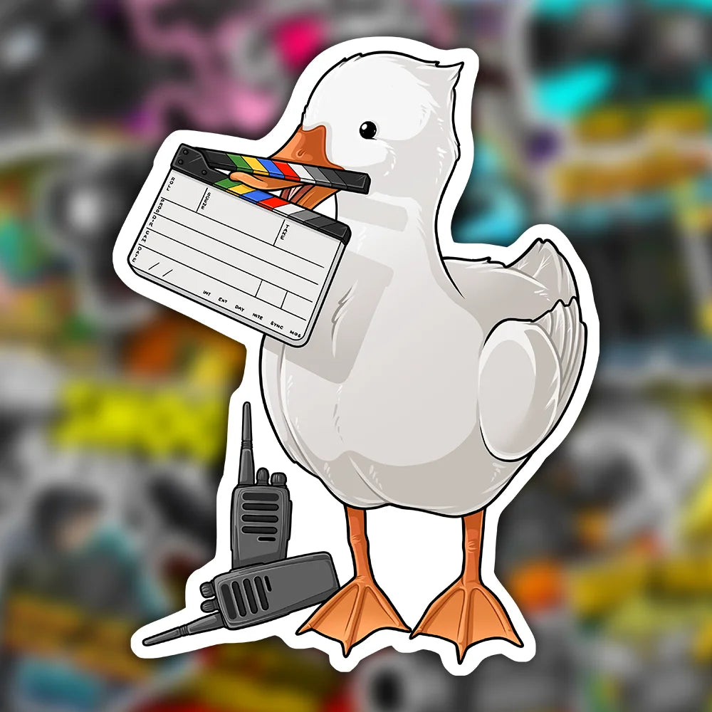 Clapper Board Duck Sticker – MotionPicturePeels